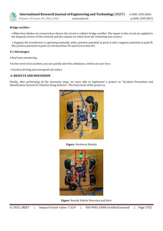 ACCIDENT PREVENTION AND IDENTIFICATION SYSTEM FOR VEHICLES USING ...