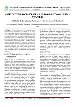 EARLY DETECTION OF DYSGRAPHIA USING CONVOLUTIONAL NEURAL NETWORKS | PDF