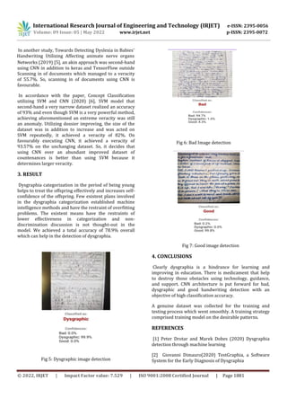 EARLY DETECTION OF DYSGRAPHIA USING CONVOLUTIONAL NEURAL NETWORKS | PDF
