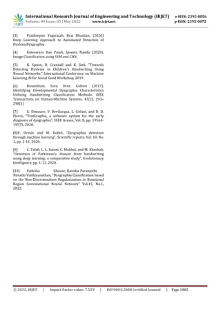 EARLY DETECTION OF DYSGRAPHIA USING CONVOLUTIONAL NEURAL NETWORKS | PDF