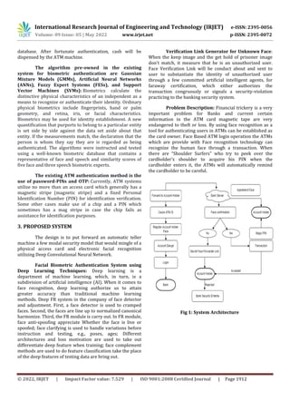 BIOMETRIC AND MAGIC PIN AUTHENTICATION SYSTEM FOR ATM | PDF | Credit Cards | Personal Debt