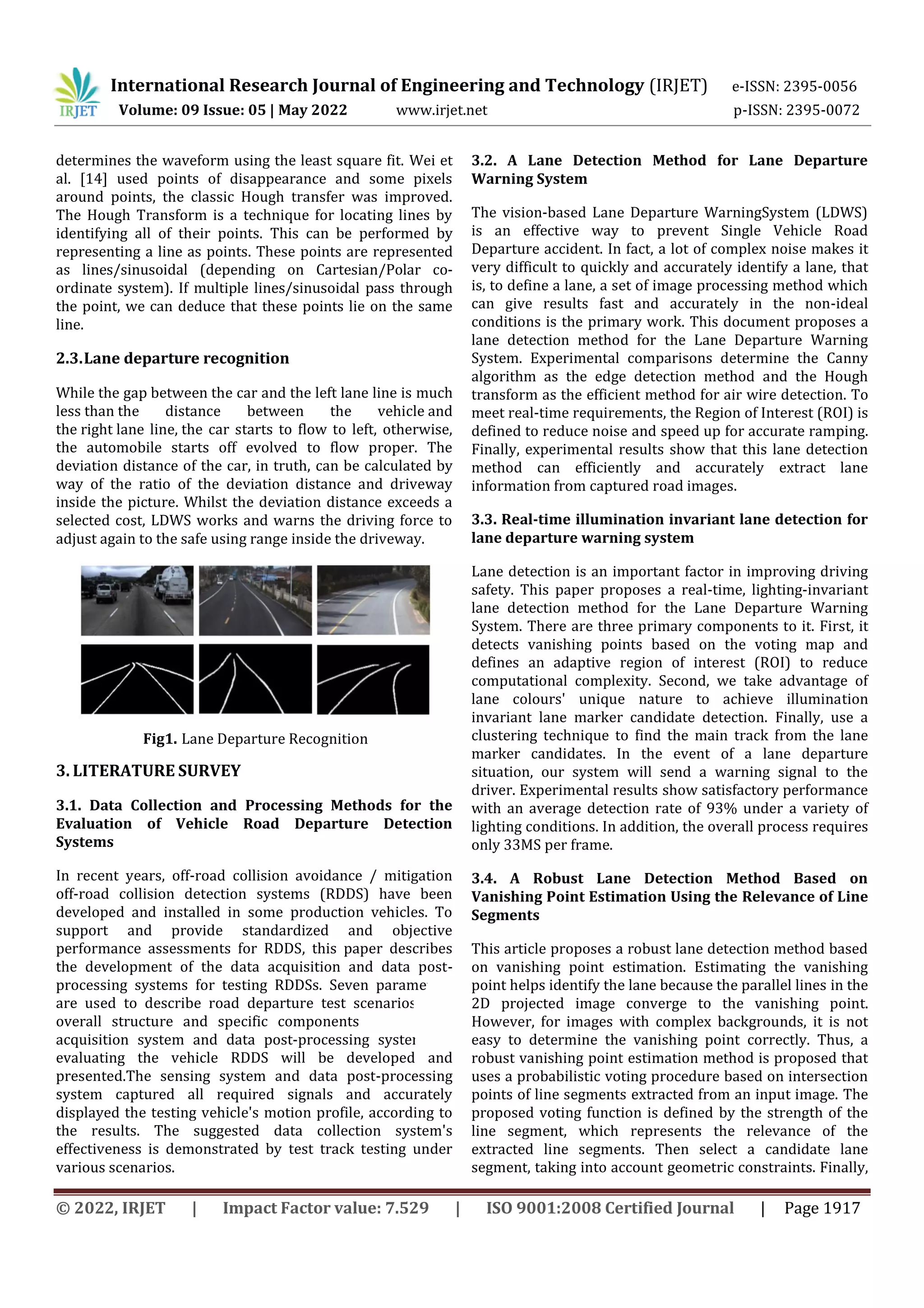 Realtime Road Lane Detection | PDF