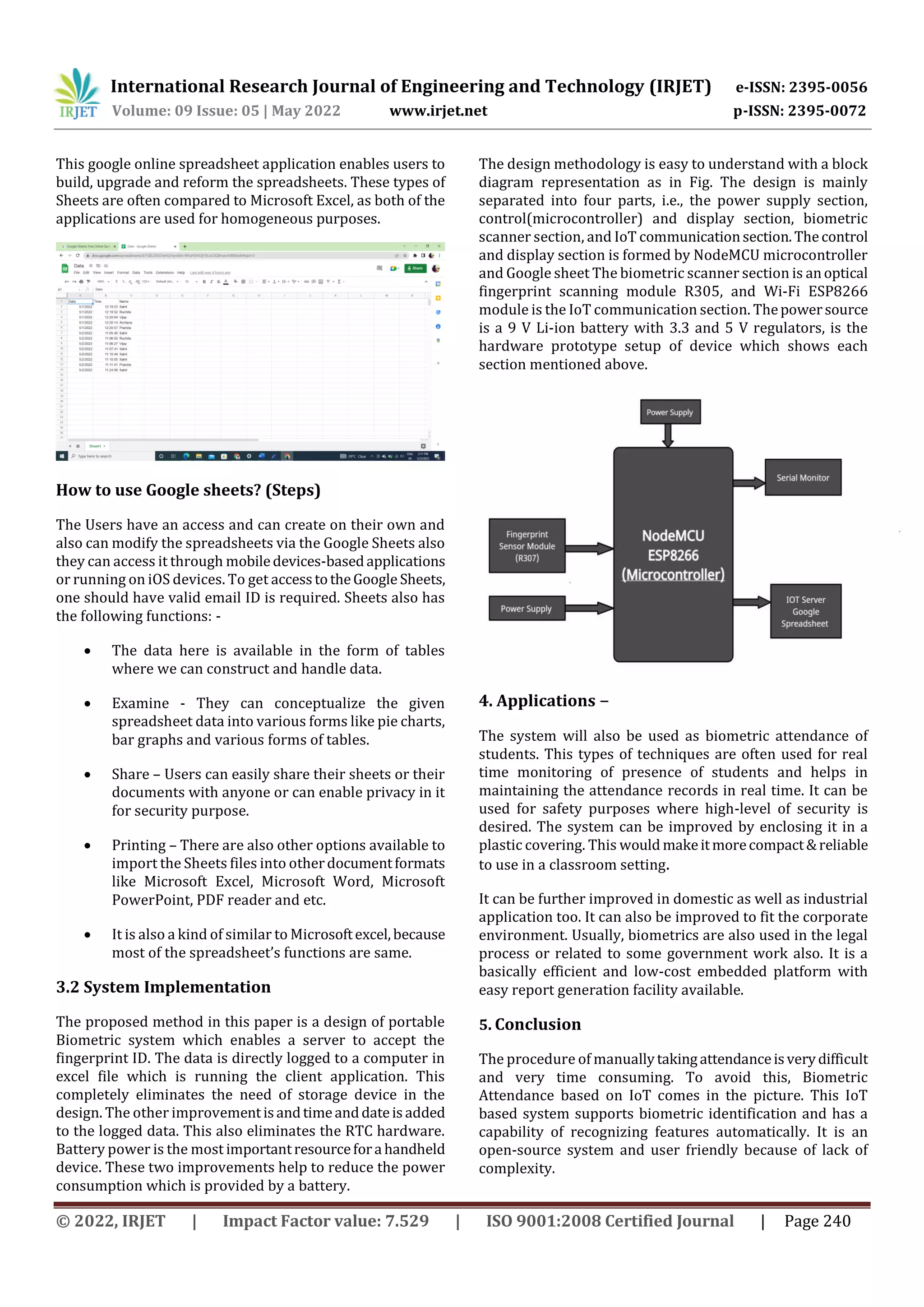 Fingerprint Based Attendance System by IOT | PDF