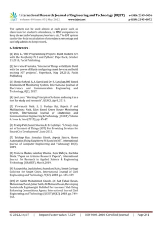 Fingerprint Based Attendance System by IOT | PDF