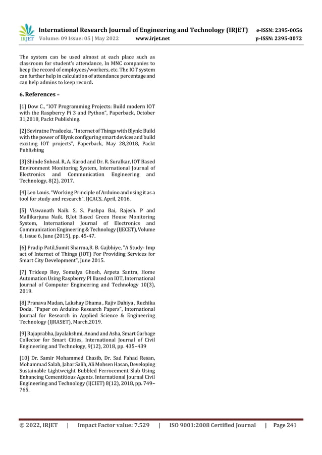 Fingerprint Based Attendance System by IOT | PDF | Computer Peripherals | Computing