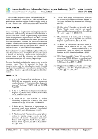 AUTOMATIC COVID DETECTION USING COUGH SIGNAL ANALYSIS | PDF | Digital Audio | Computer Software ...