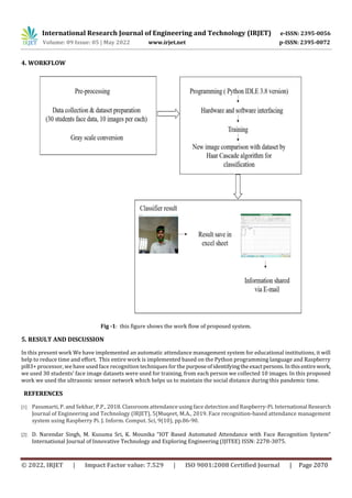 AUTOMATIC ATTENDANCE SYSTEM MANAGEMENT USING RASPBERRY PI WITH ULTRASONIC SENSOR | PDF