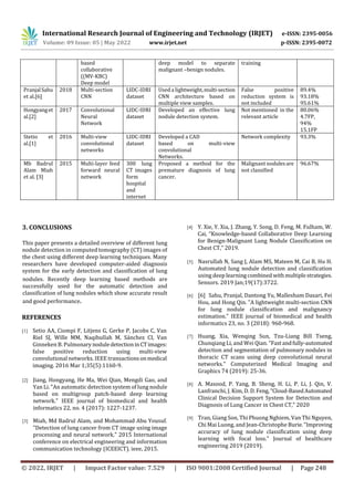 A REVIEW PAPER ON PULMONARY NODULE DETECTION | PDF | Lung and Respiratory Health | Diseases and ...