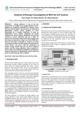 Analysis of Energy Consumption in MCU for IoT System | PDF