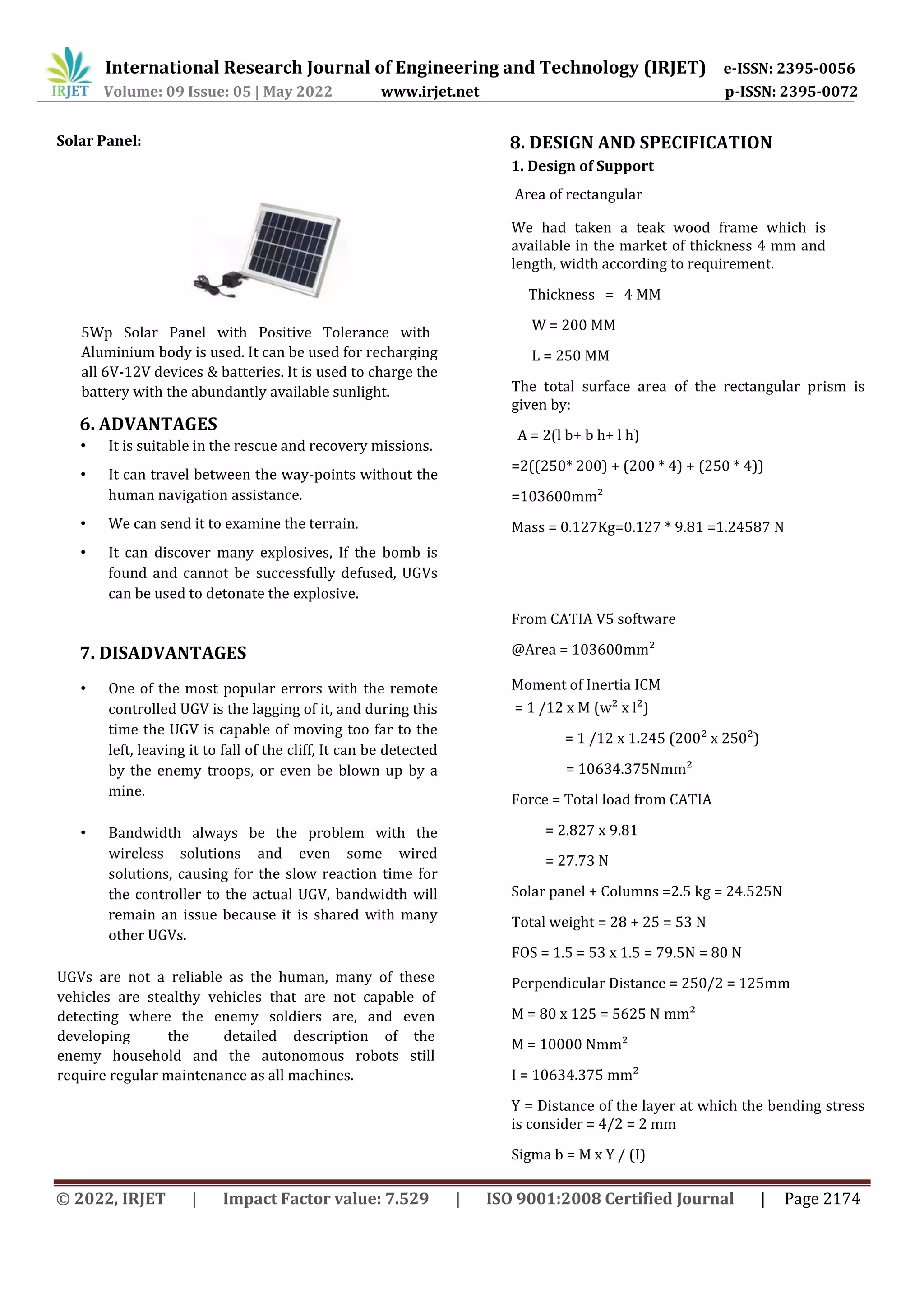DESIGN & DEVELOPMENT OF UNMANNED GROUND VEHICLE | PDF