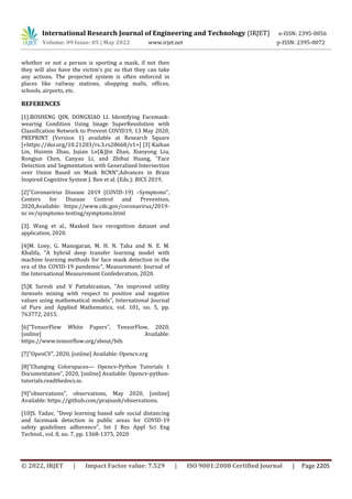 Real Time Face Mask Detection | PDF