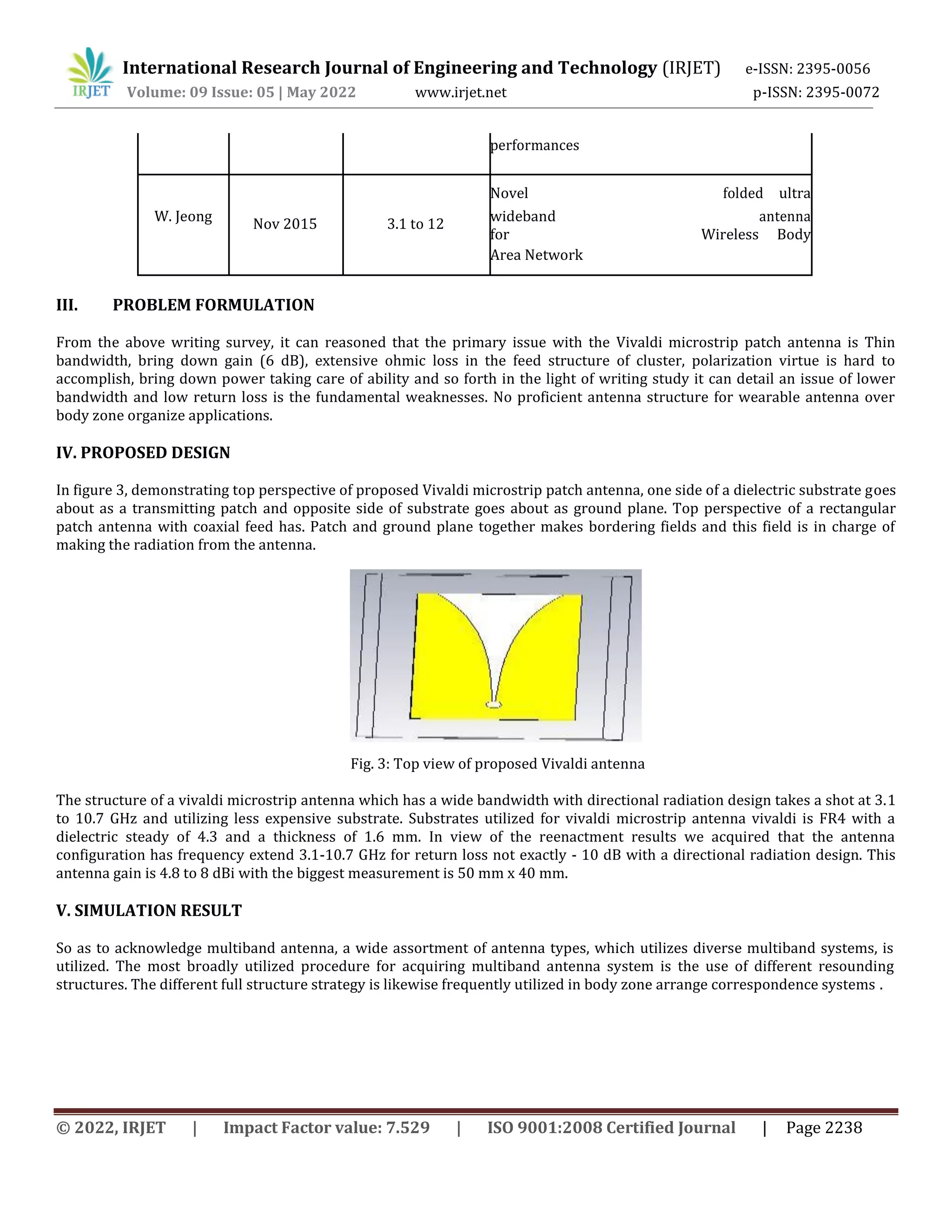 Design and Parametric Study of Microstrip-fed Vivaldi Antenna for Body ...