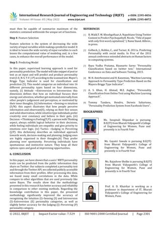 Personality Prediction Using Social Media Platform | PDF