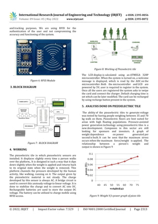 Electricity Generation Tiles Using Piezoelectric Sensor | PDF