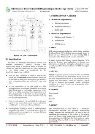 Blockchain Based Charity System Using PHP/MySQL | PDF