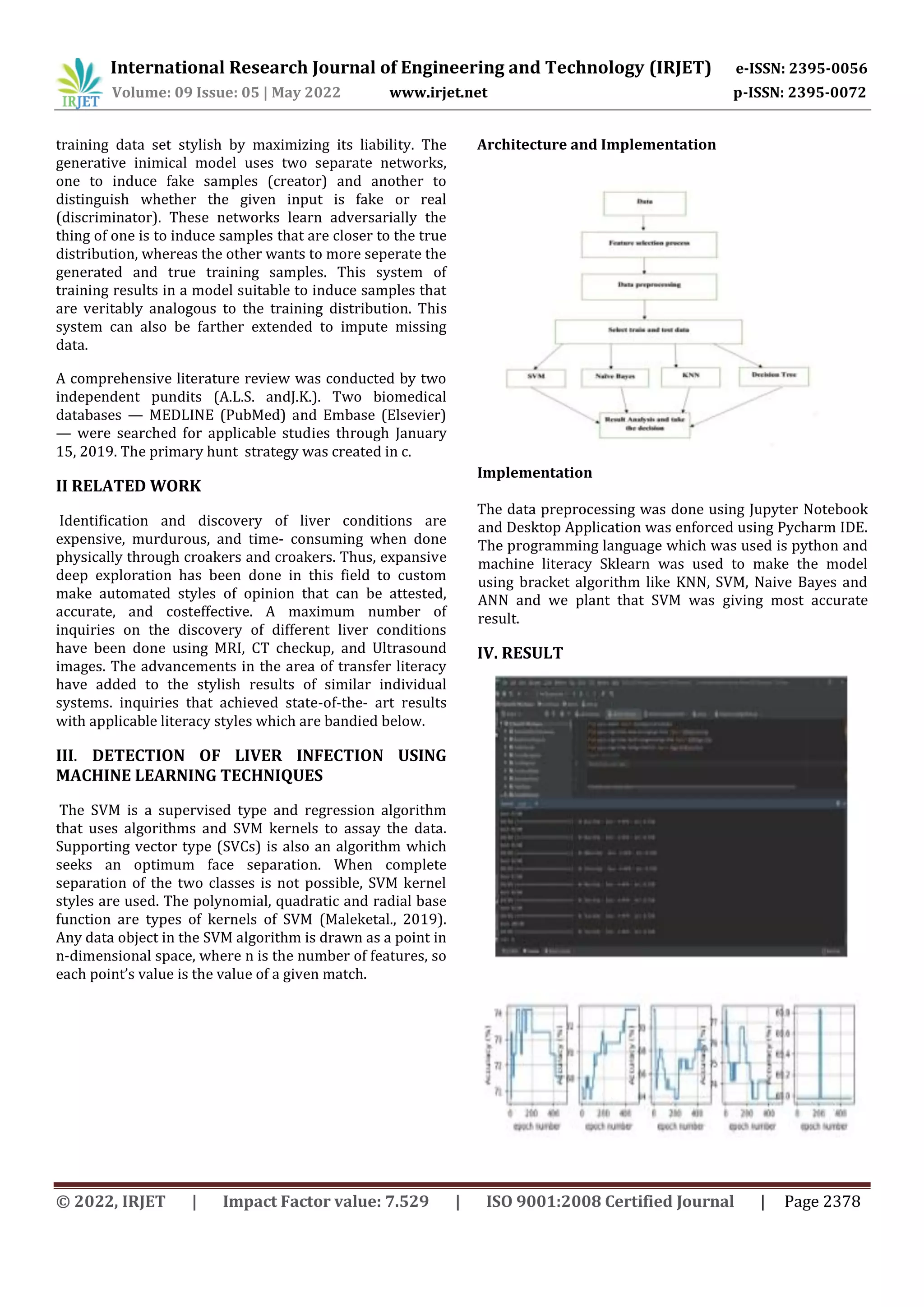 DETECTION OF LIVER INFECTION USING MACHINE LEARNING TECHNIQUES | PDF