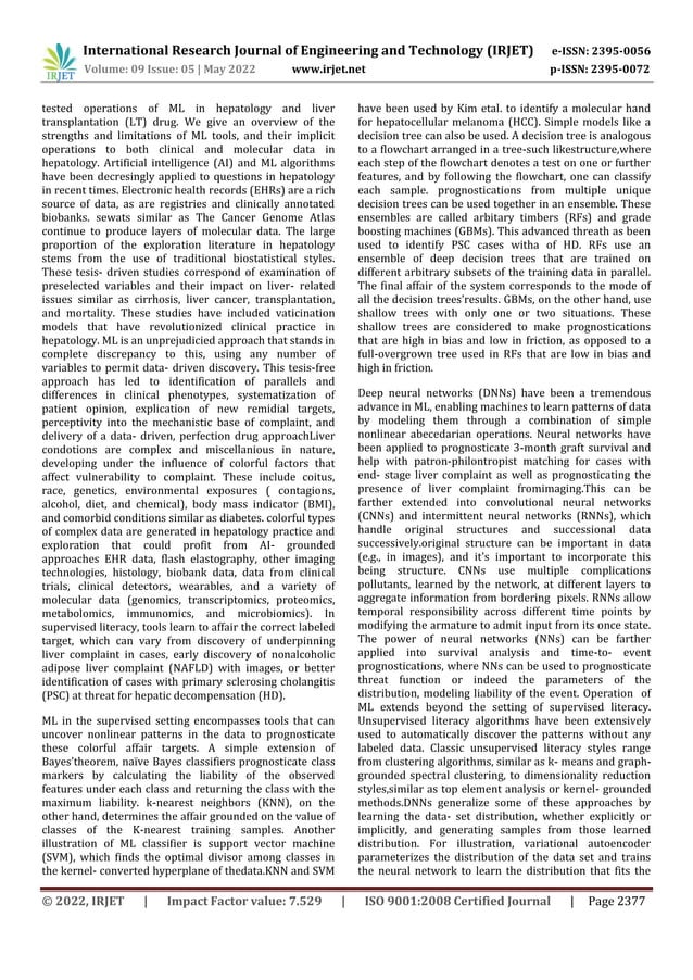 Detection Of Liver Infection Using Machine Learning Techniques Pdf