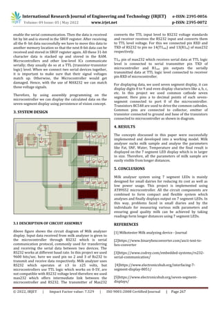 Milk Analyser Display using 7-segment LEDs | PDF | Computer Peripherals ...