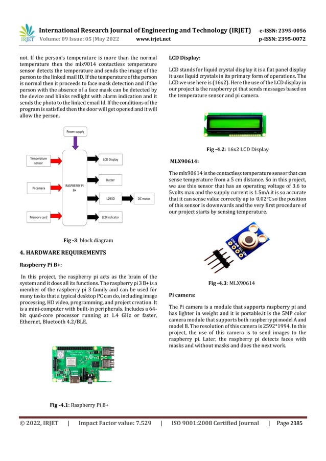 AN AUTONOMOUS ENTRY SYSTEM WITH MASK AND TEMPERATURE DETECTION | PDF