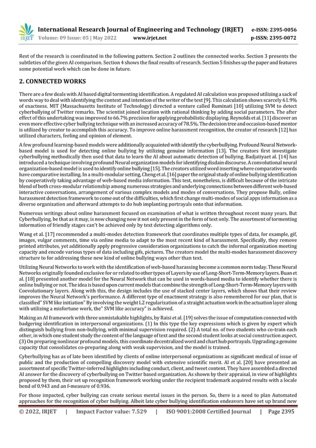 Cyberbullying Detection On Social Networks Using Machine Learning