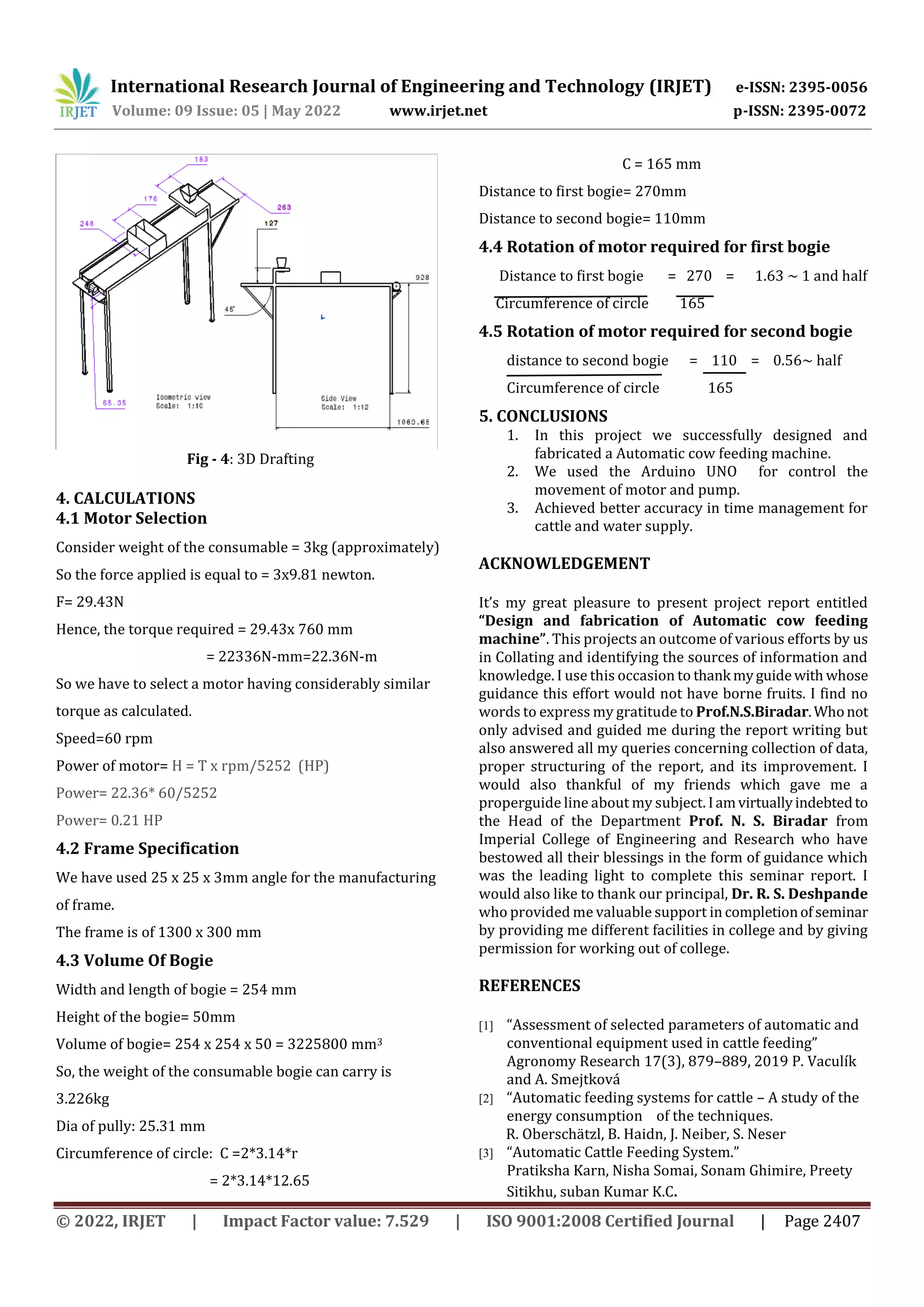 Design and Fabrication of Automatic Cow Feeding Machine | PDF