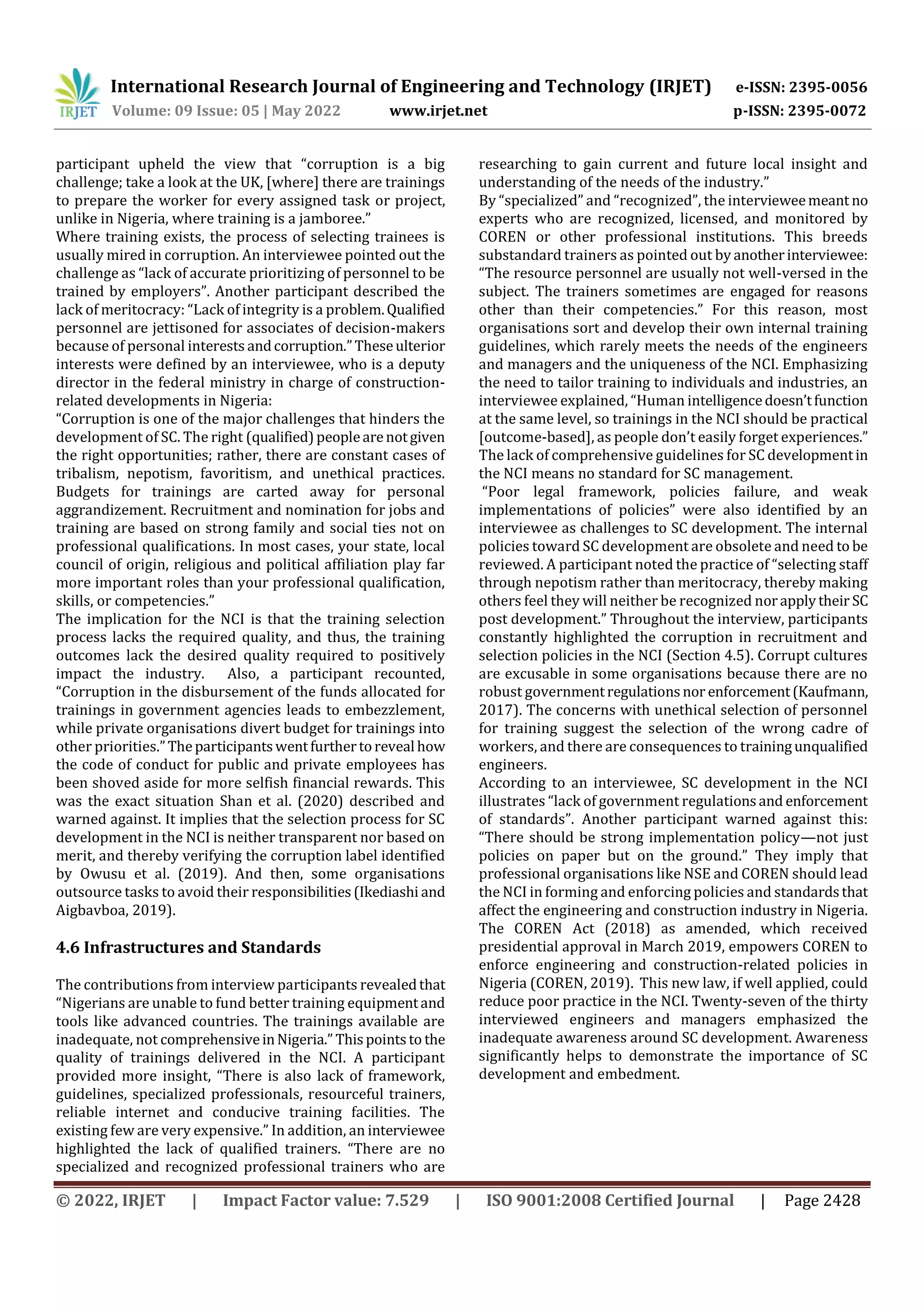 The Construction Management Skills and Competencies Development ...