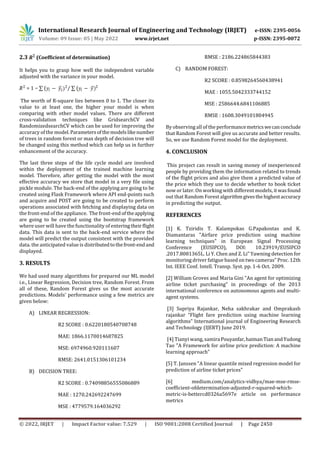 AIRLINE FARE PRICE PREDICTION | PDF