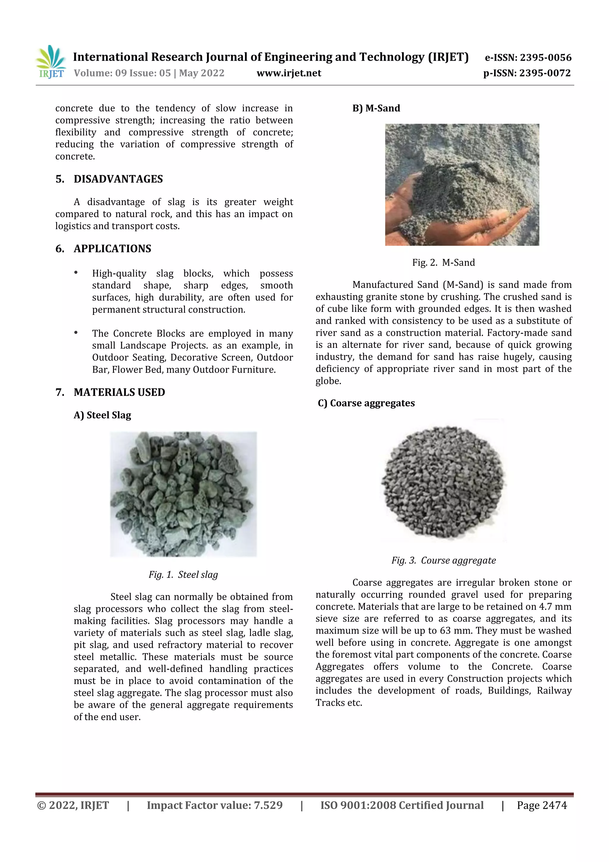 xperimental Investigation on Partial Replacement of Steel Slag as Fine ...