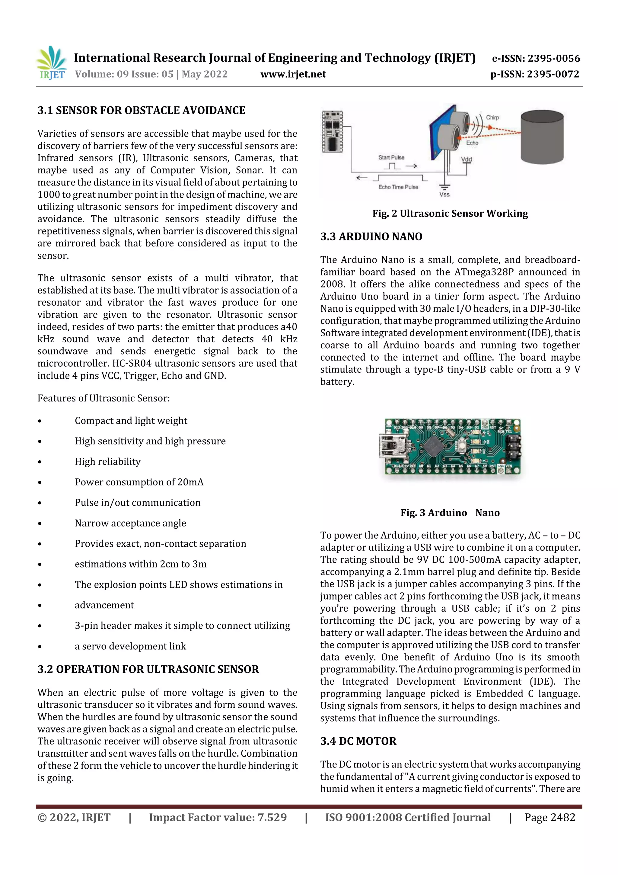 Design and Fabrication of Obstacle Avoiding Robotic Vehicle | PDF