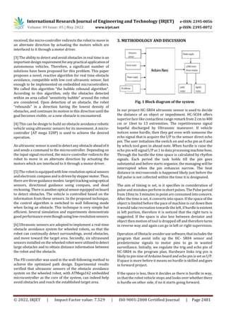 Design and Fabrication of Obstacle Avoiding Robotic Vehicle | PDF