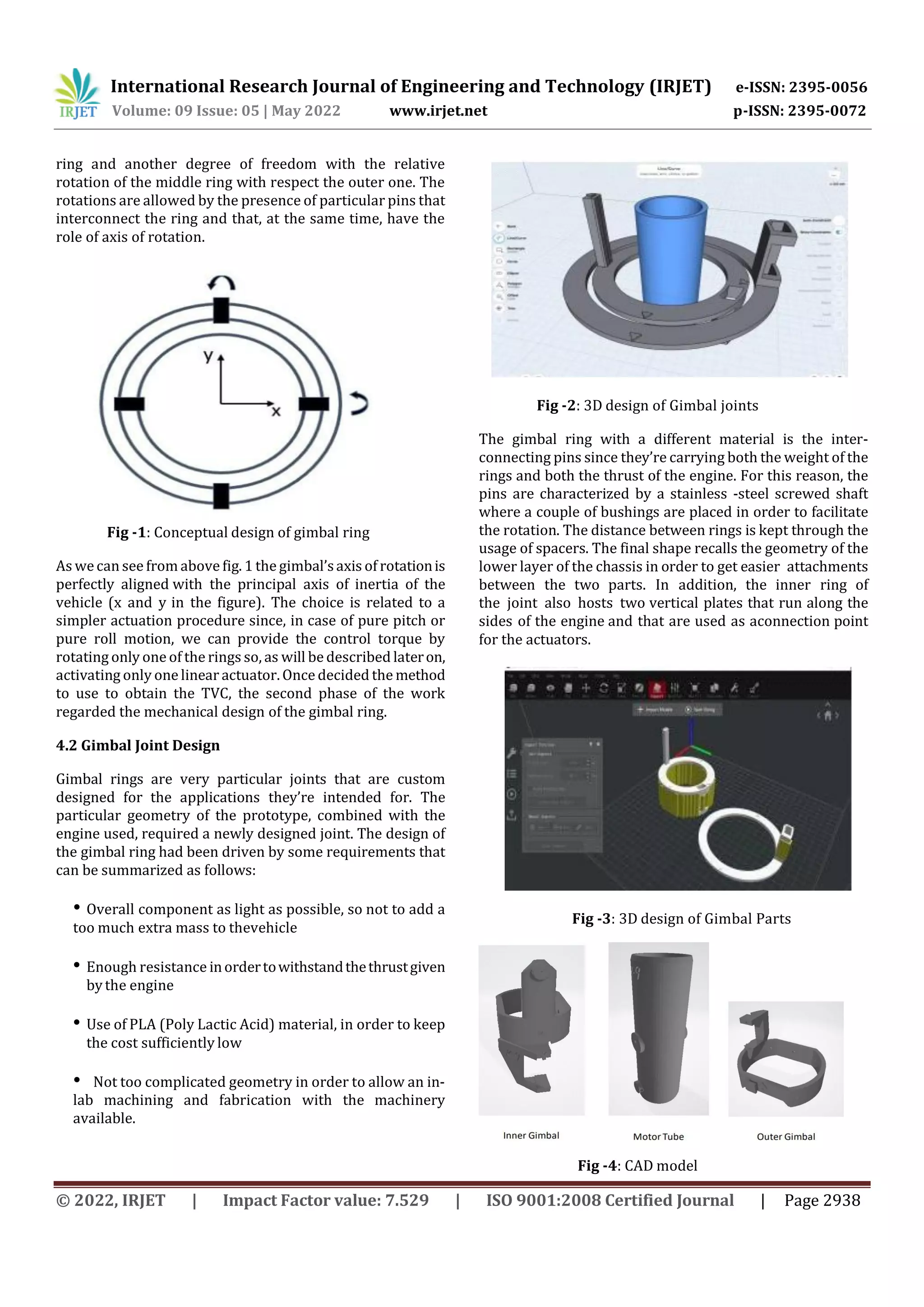 Design of Self- Stabilization Thrust Vector Control System (TVCs)for ...
