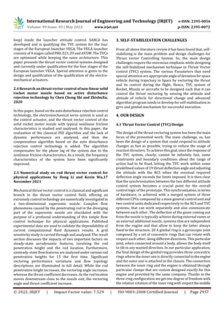 Design of Self- Stabilization Thrust Vector Control System (TVCs)for Rockets and Missiles | PDF