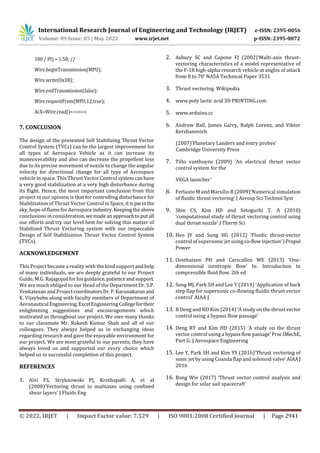 Design of Self- Stabilization Thrust Vector Control System (TVCs)for Rockets and Missiles | PDF