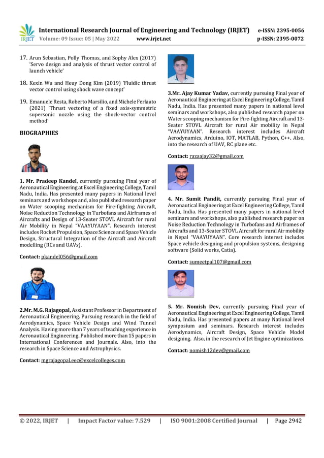 Design of Self- Stabilization Thrust Vector Control System (TVCs)for ...