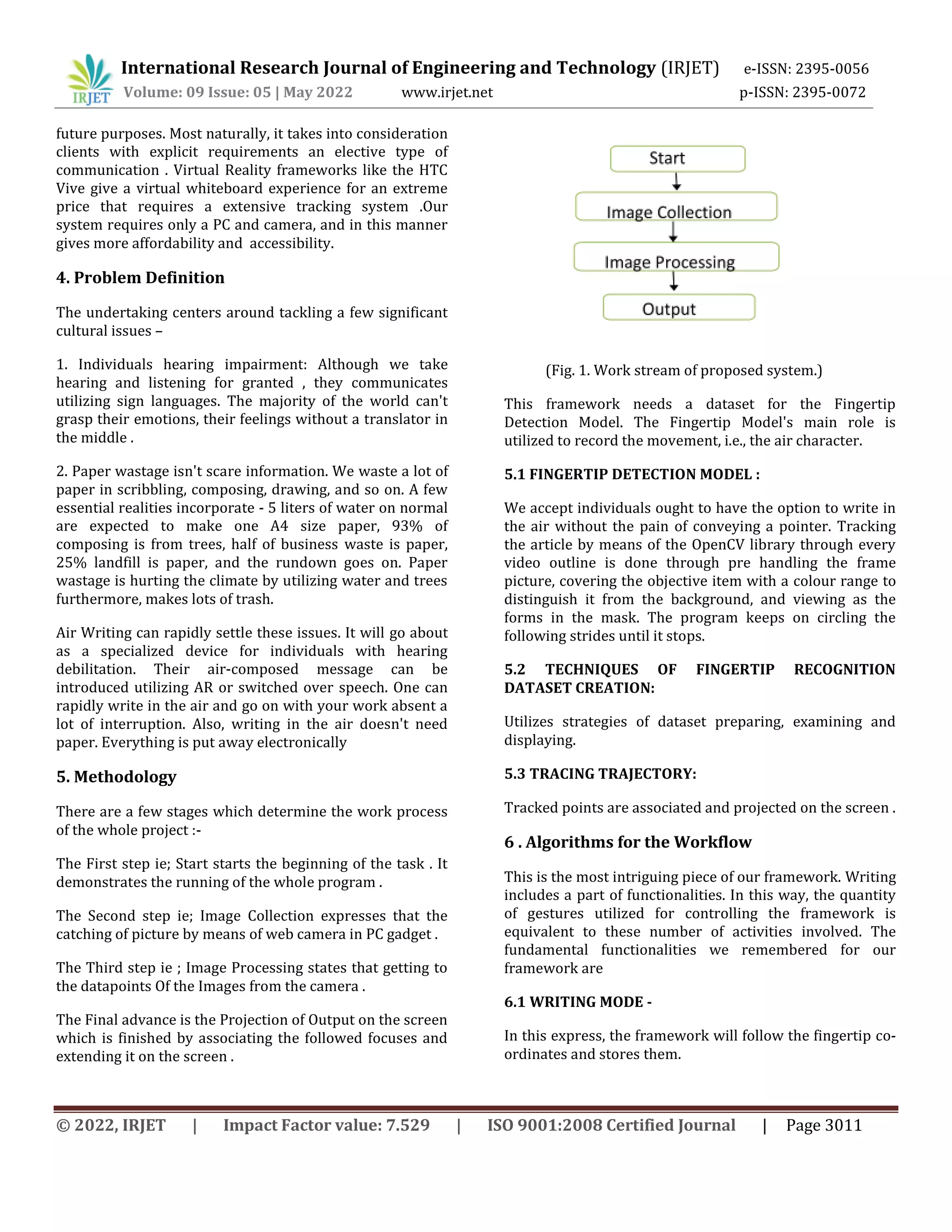 AIR WRITING USING PYTHON (2021-2022) | PDF