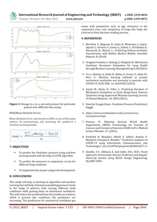 Pressure Prediction System in Lung Circuit using Deep Learning and Machine Learning | PDF