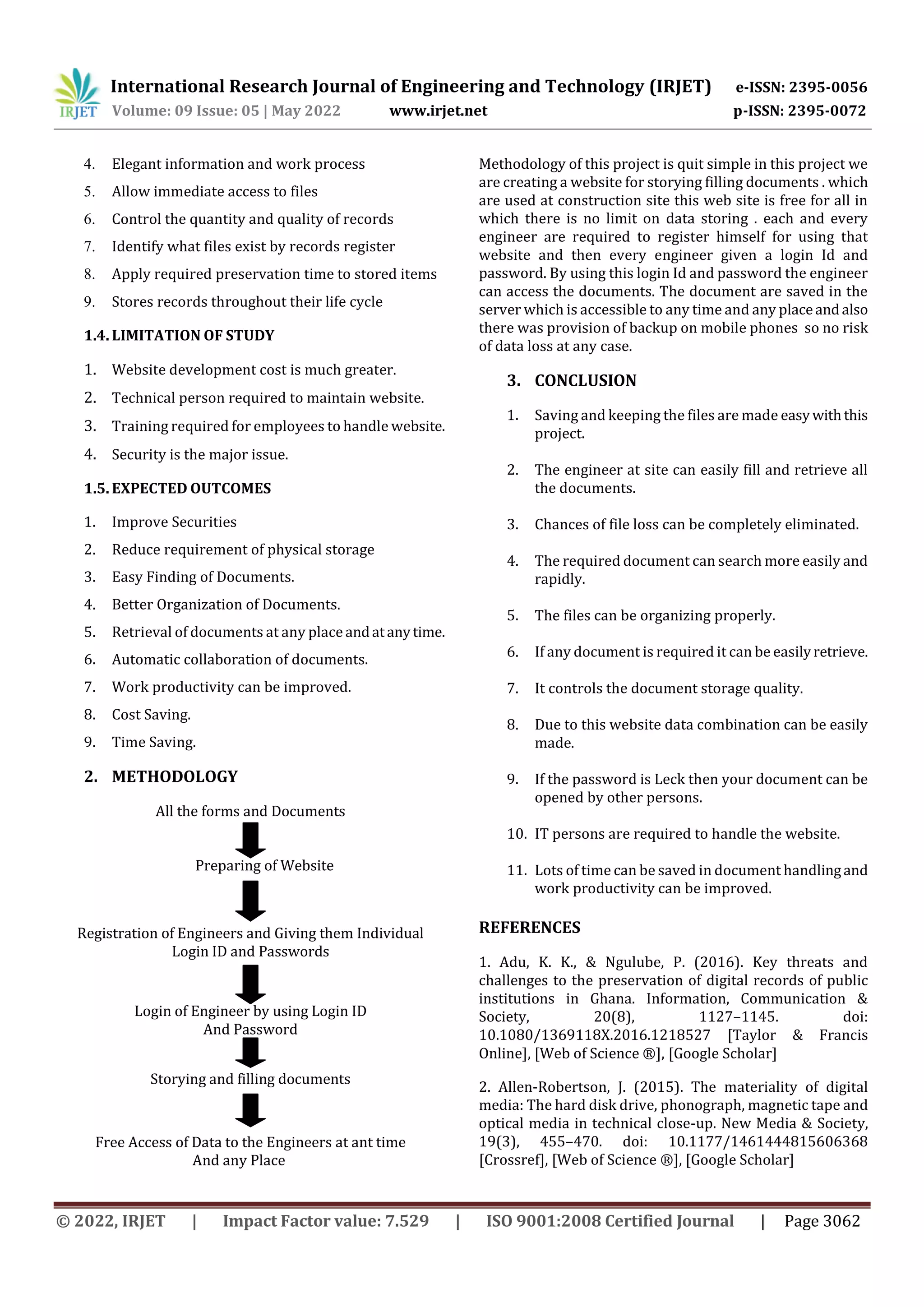 TIME MANAGEMENT BY DIGITALIZATION OF DOCUMENTS | PDF