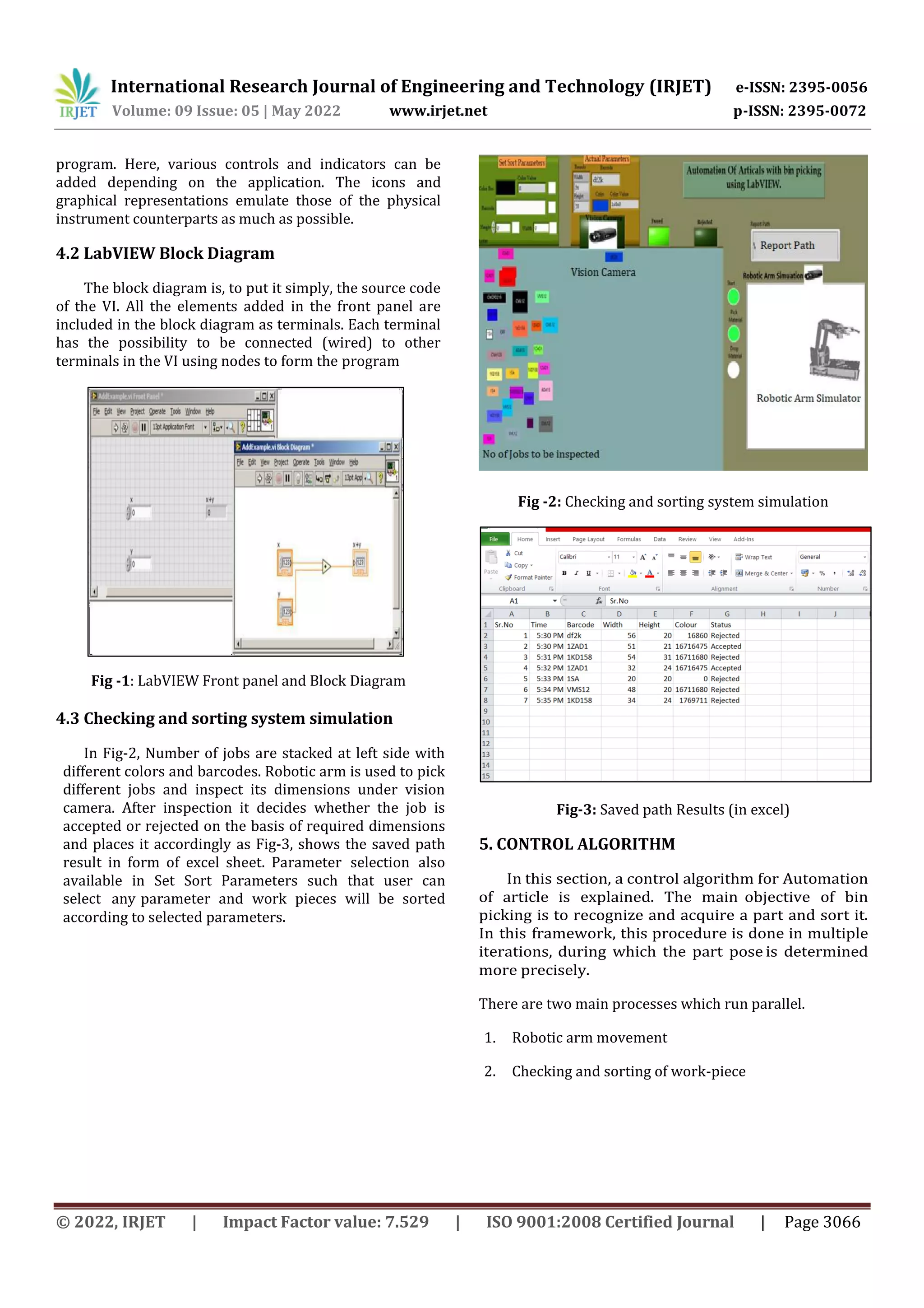 SIMULATION OF ROBOTIC ARM BY USING NI-LABVIEW FOR THE INDUSTRIAL ...