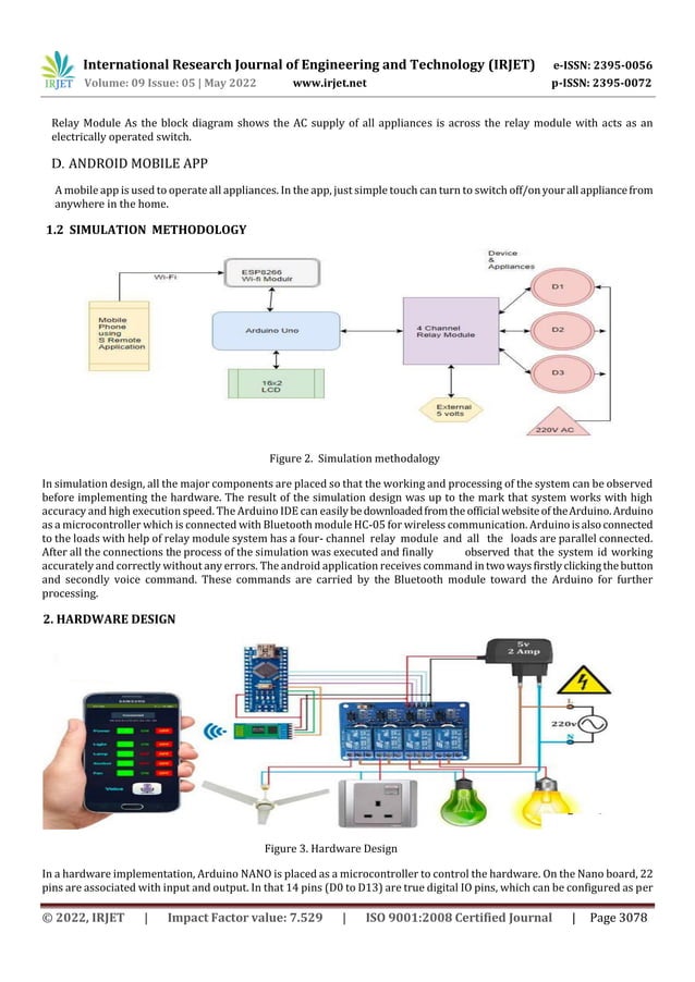 Home Automation Application with voice commands using Arduino | PDF