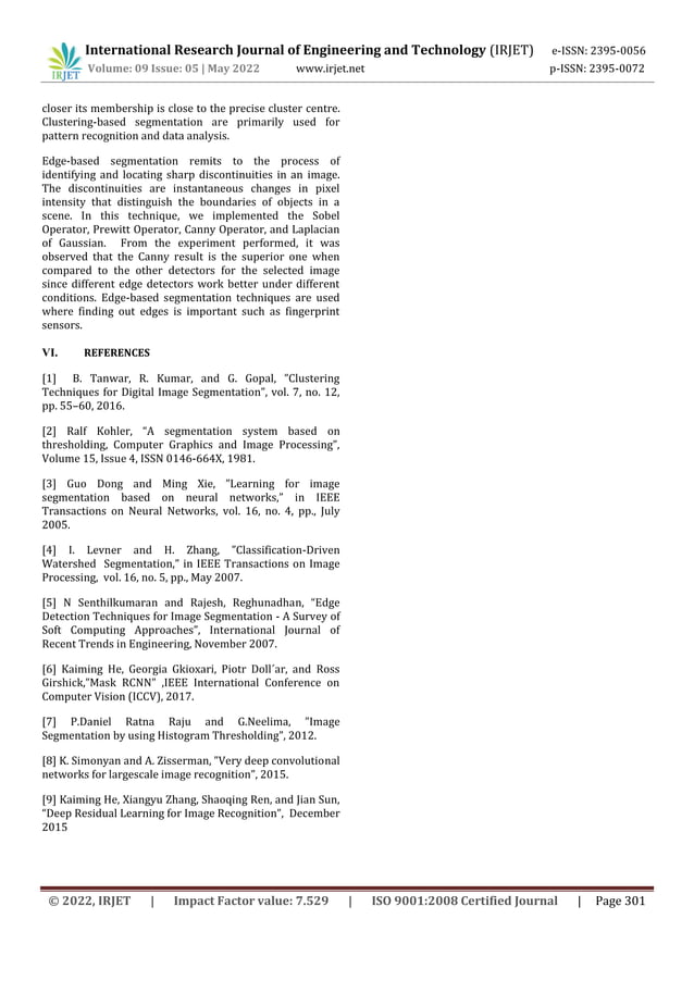 IMAGE SEGMENTATION AND ITS TECHNIQUES | PDF | Photo Editing Software | Computer Software and ...