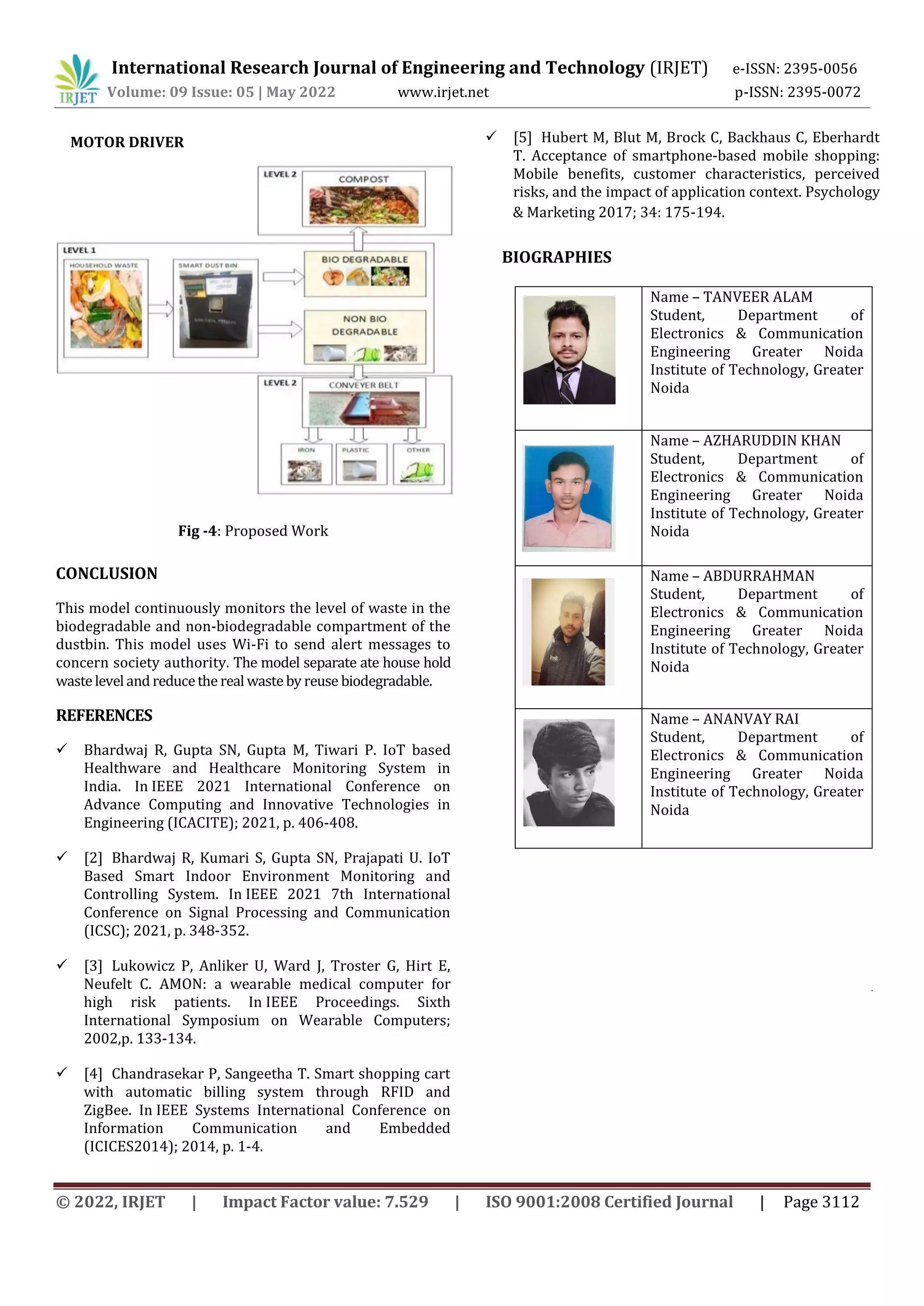 SMART WASTE MANAGEMENT SYSTEM USING IOT | PDF