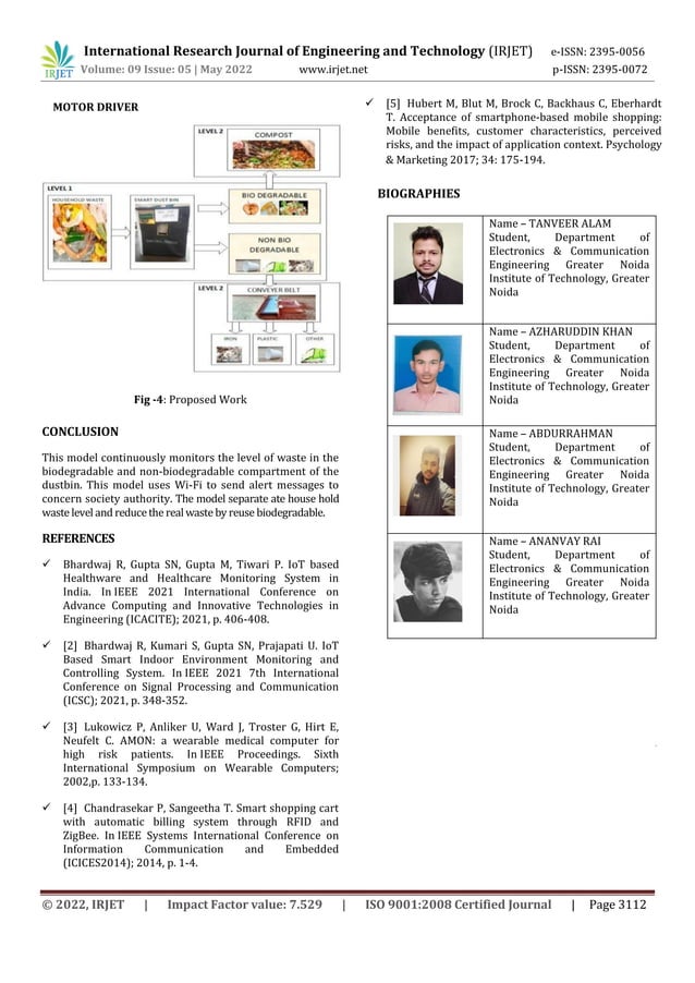 SMART WASTE MANAGEMENT SYSTEM USING IOT | PDF | Internet | Computing
