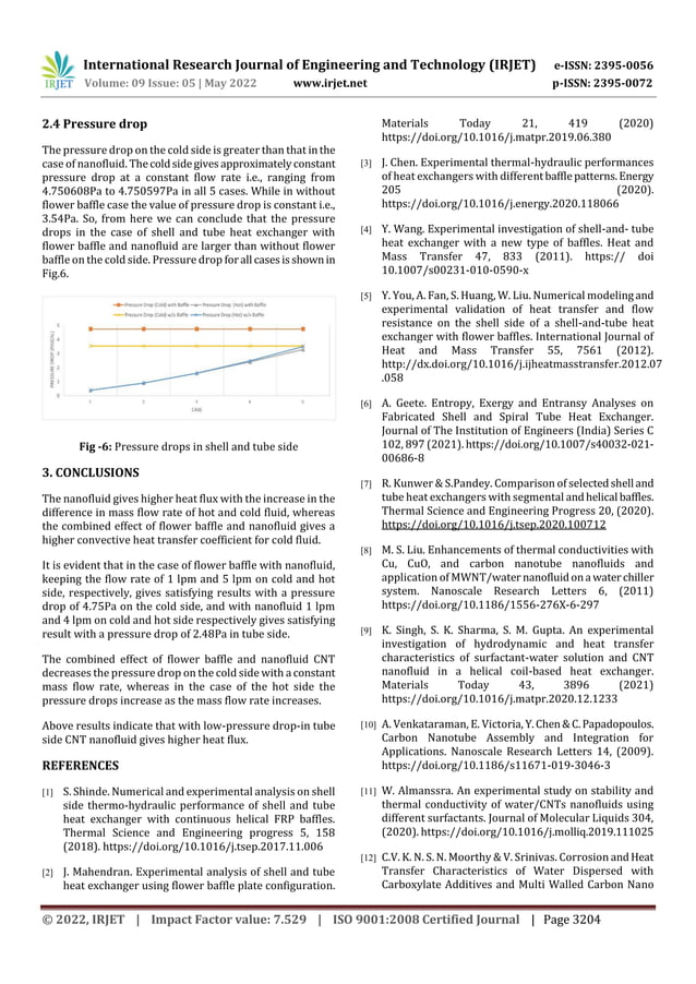 CFD Analysis of Shell and Tube Heat Exchanger with Flower Baffle Using Carbon Nano Tubes as ...