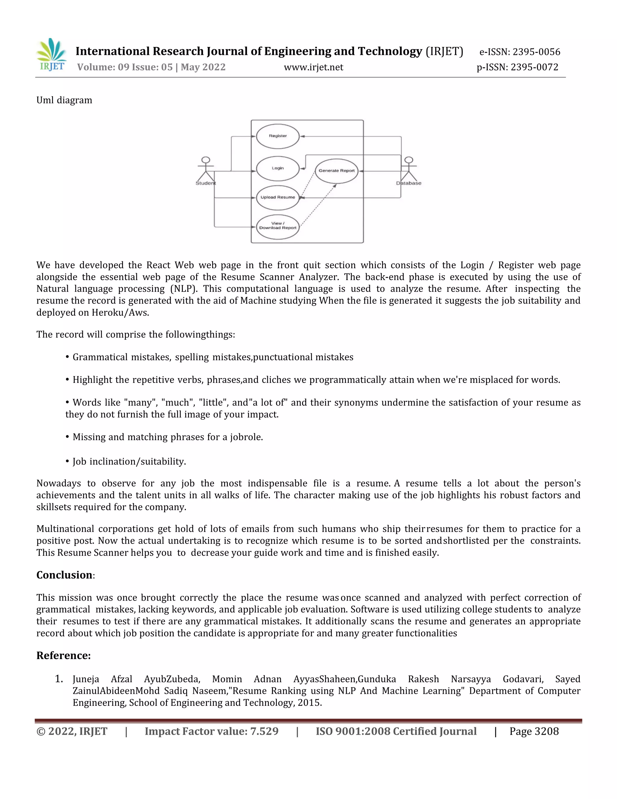 Resume Scanner Analyzer | PDF