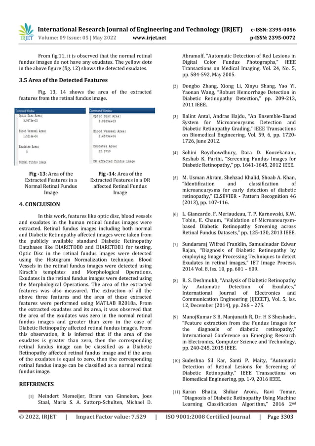 FEATURE EXTRACTION FROM RETINAL FUNDUS IMAGES | PDF