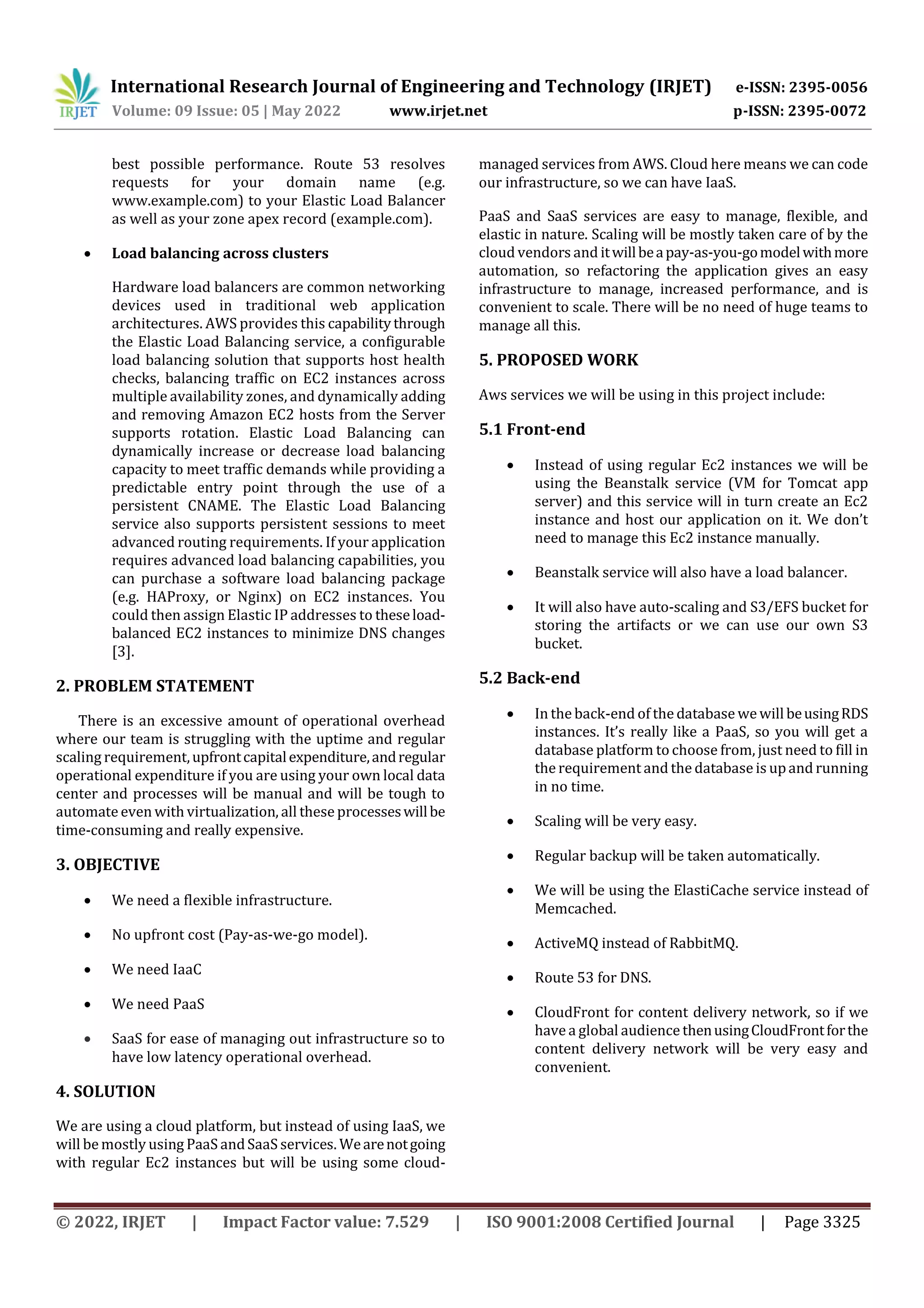 Refactoring Web Services on AWS cloud (PaaS & SaaS) | PDF | Web Development | Internet