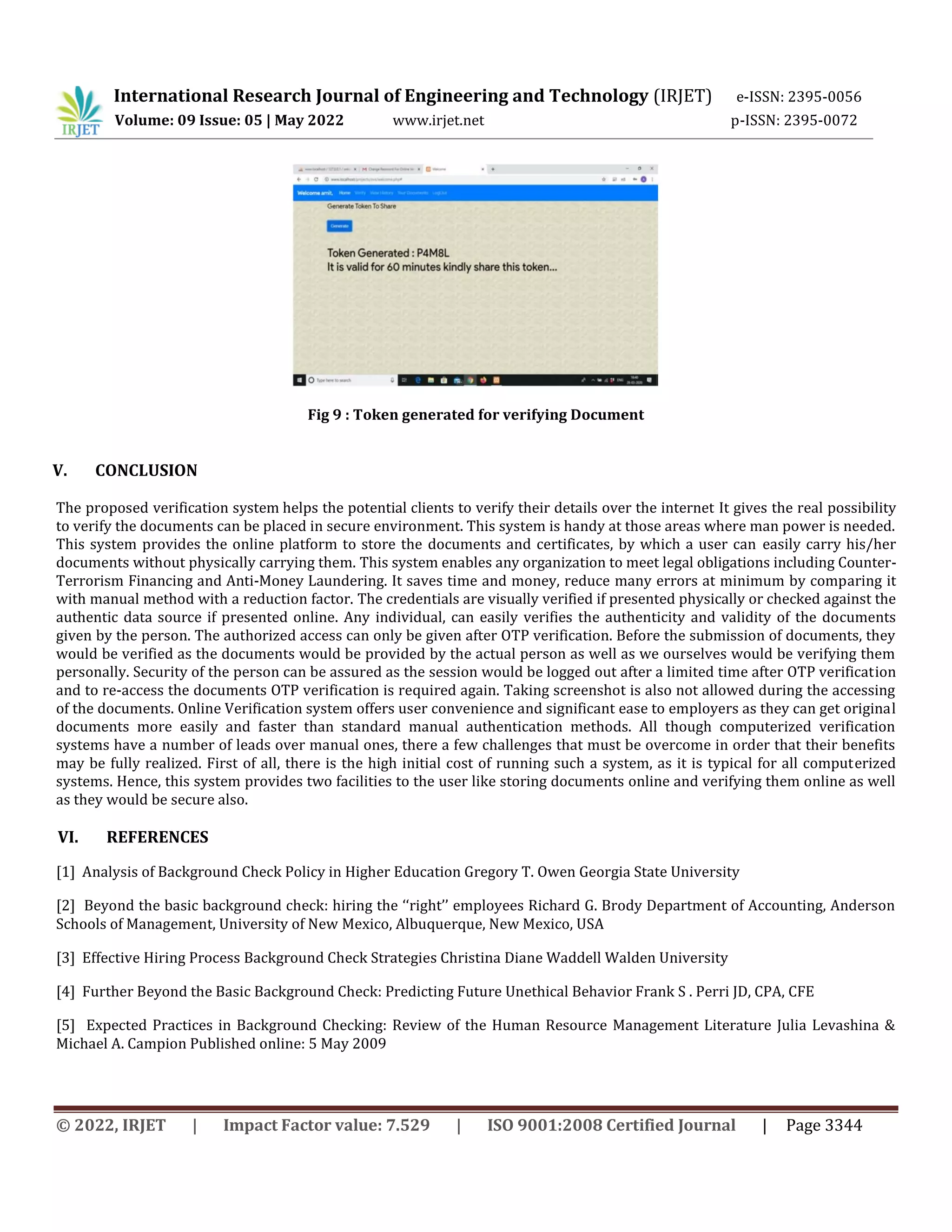 ONLINE DOCUMENT VERIFICATION | PDF