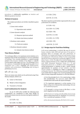 Response of RCC Structure under Influence of Earthquake using Etabs | PDF