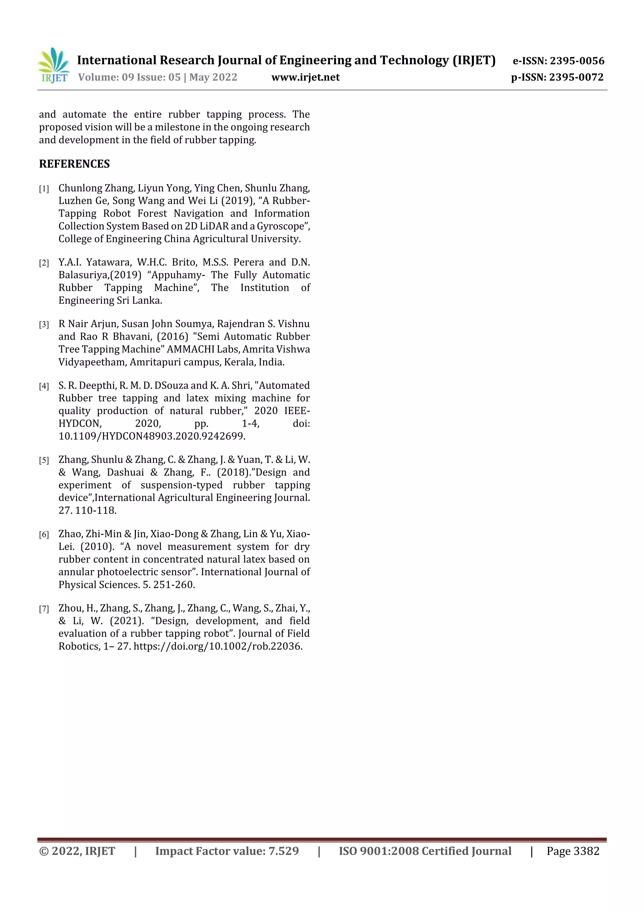 AUTOMATIC RUBBER TAPPING MACHINE | PDF