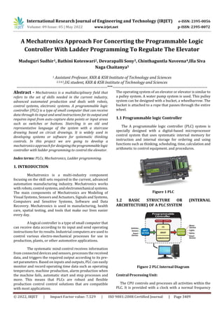 A Mechatronics Approach For Concerting the Programmable Logic Controller With Ladder Programming ...